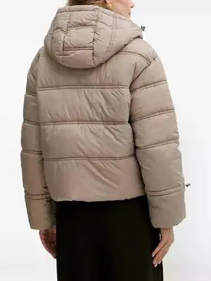 Guess Quilted Hooded Jacket - Neutrals