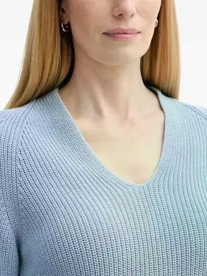 Marc O'polo V-neck Long Sleeve Sweater - Blue