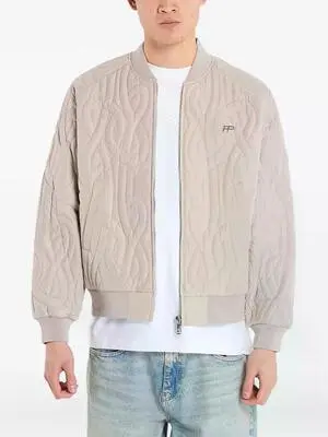 Filling Pieces Quilted Bomber Jacket - Neutrals