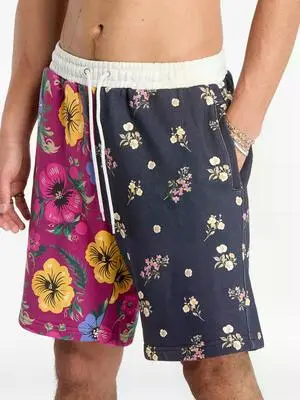 PATTA Floral-print Patchwork Track Shorts