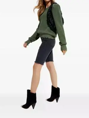 SEROYA Maya Distressed-effect Shorts