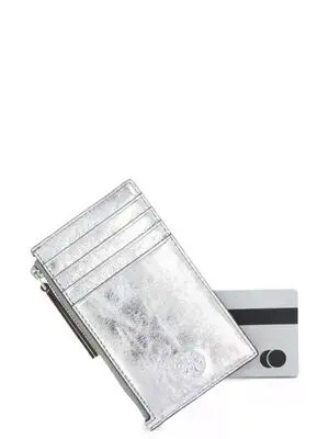 Tory Burch Embossed-logo Leather Cardholder