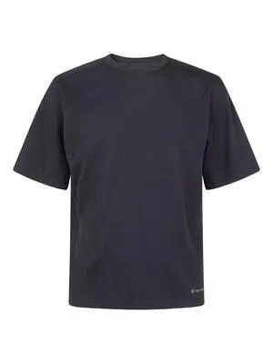SNOW PEAK Embroidered Ribbed T-shirt - Black