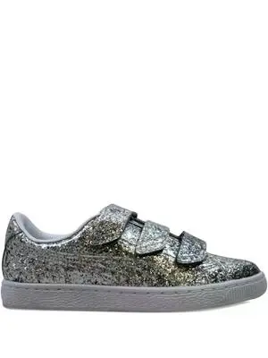 PUMA Basket Starp Glitter Sneakers - Silver