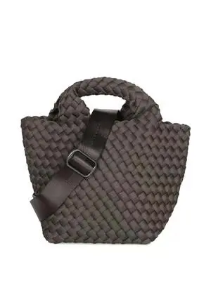 NAGHEDI Woven Handle Tote - Brown