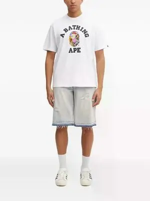 A BATHING APE Destroyed Sta Denim Shorts
