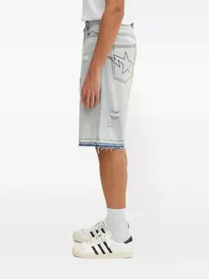 A BATHING APE Destroyed Sta Denim Shorts
