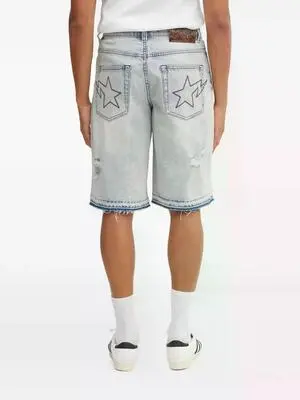 A BATHING APE Destroyed Sta Denim Shorts