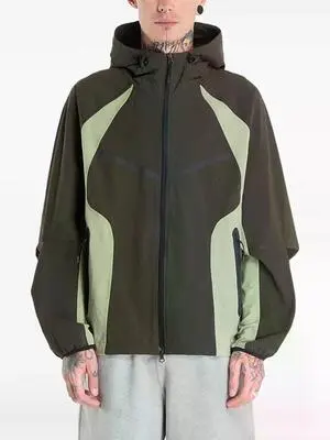 Nike Dri-fit Woven Color-block Windrunner Jacket - Green
