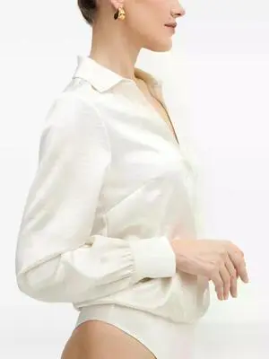 Guess Collared Wrap Blouse