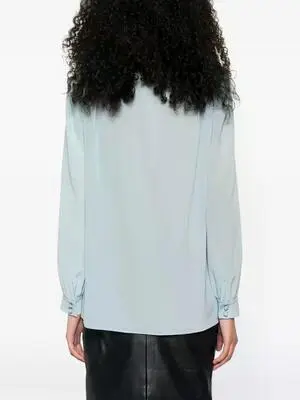 Valentino Garavani Tie-collar Buttoned Shirt - Blue