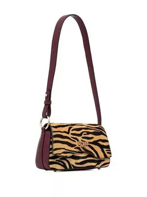 Guess Domitilla Zebra-print Shoulder Bag - Neutrals