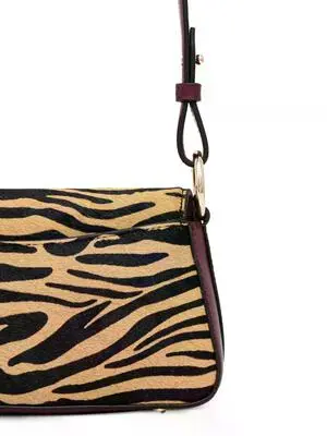 Guess Domitilla Zebra-print Shoulder Bag - Neutrals