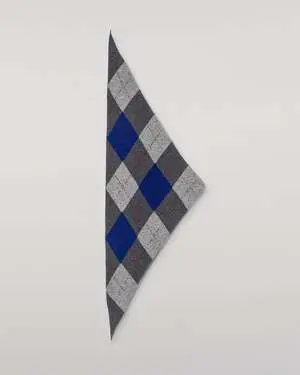 Johnstons Of Elgin Clan Mid Argyle Cashmere Bandana - Grey
