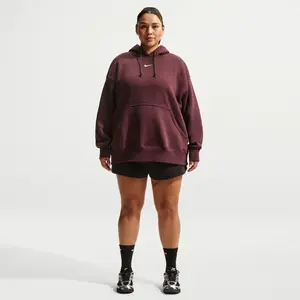 Nike Sportswear Phoenix Fleece Oversized Pullover Hoodie - Red