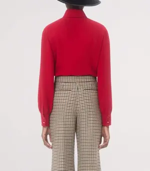 Valentino Garavani Silk Bow Shirt - Red