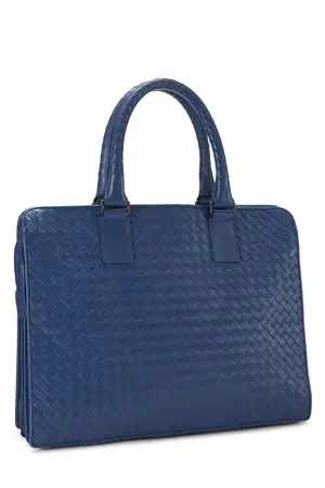 Bottega Veneta Intrecciato Briefcase - Blue