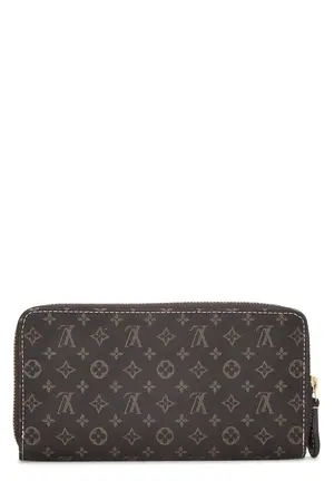 LOUIS VUITTON Monogram Mini Lin Zippy Wallet - Brown
