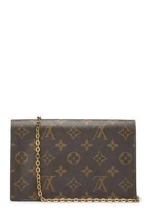 LOUIS VUITTON Monogram Canvas Flore Wallet On Chain