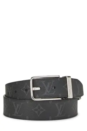 LOUIS VUITTON Monogram Eclipse Pont Neuf Belt