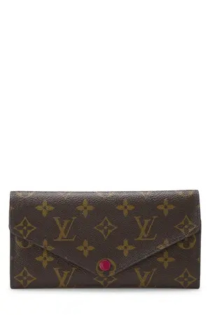 LOUIS VUITTON Burgundy Monogram Canvas Josephine Wallet - Pink