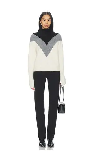Theory Chevron Yoke Cashmere Sweater