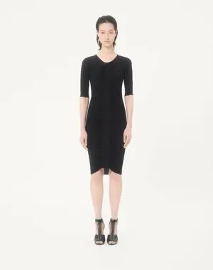 Valentino Garavani Knitted Short Dress With Bow Detail - Black