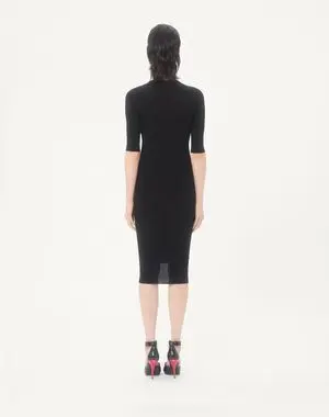 Valentino Garavani Knitted Short Dress With Bow Detail - Black