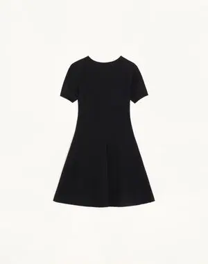 Valentino Garavani Knitted Short Dress With Bow Detail - Black/ivory