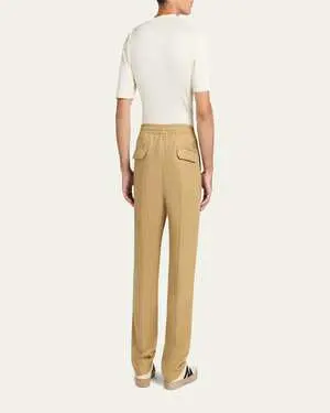 Moncler Twill Linen Trousers