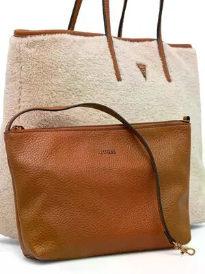 Guess Tote Bag With Pouch - Neutrals