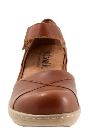 Softwalk Platform Wedge Clogs - Luggage