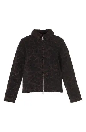 Sweaty Betty Leopard Print Fleece Jacket