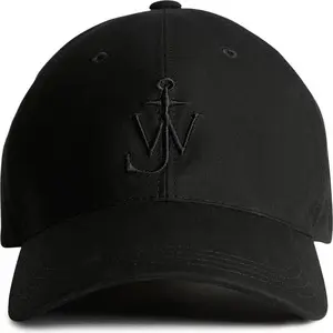 JW Anderson Embroidered Anchor Logo Baseball Cap - Black