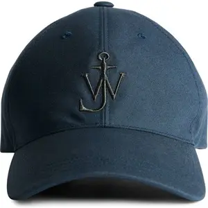 JW Anderson Embroidered Anchor Logo Baseball Cap - Dark Blue