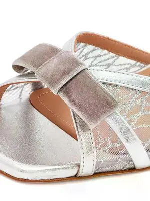 MALONE SOULIERS Bow Lace Sandals