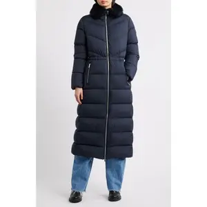 Moose Knuckles Belle Cote Down Puffer Coat With Shearling Collar
