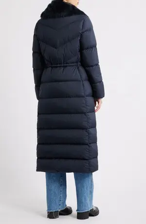Moose Knuckles Belle Cote Down Puffer Coat With Shearling Collar
