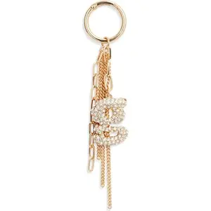 Chelsea28 Pavé Crystal Initial Bag Charm - G- Clear- Gold