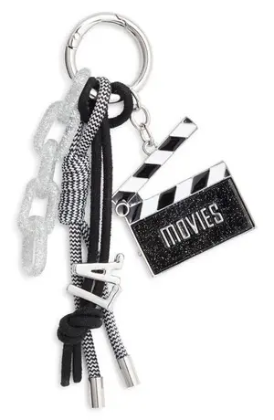 Chelsea28 La Travel Bag Charm - Black Multi- Silver