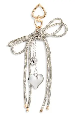 Chelsea28 Crystal Bow Bag Charm - Silver Multi- Gold
