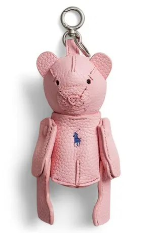 Polo Ralph Lauren Pebble Leather Polo Bear Charm - Cotton Candy