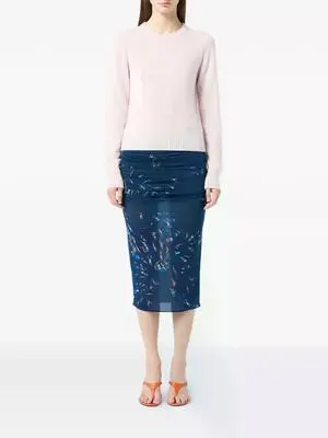 Blumarine Logo-embroidered Sweater - Pink