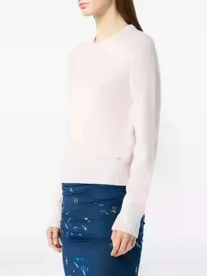 Blumarine Logo-embroidered Sweater - Pink