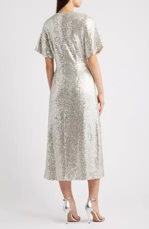 ICHI Sequin Maxi Dress