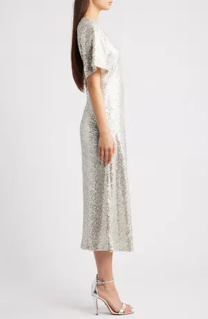 ICHI Sequin Maxi Dress