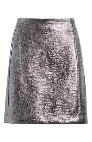 ICHI Metallic Miniskirt