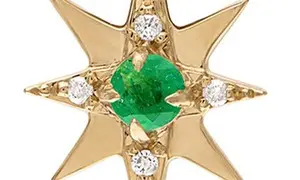 EDEN PRESLEY Emerald And Diamond Starburst Stud Earrings