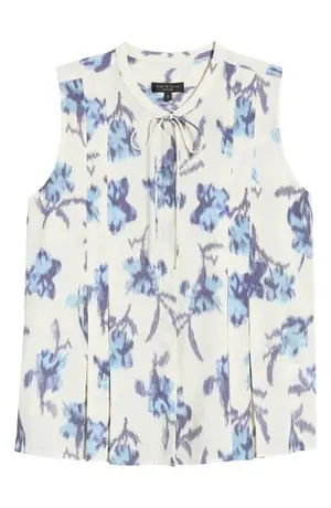 Rag & Bone Arden Floral Tie Neck Blouse