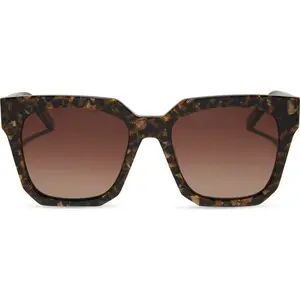 DIFF Ariana 54mm Gradient Square Sunglasses - Glitter Tortoise/brown